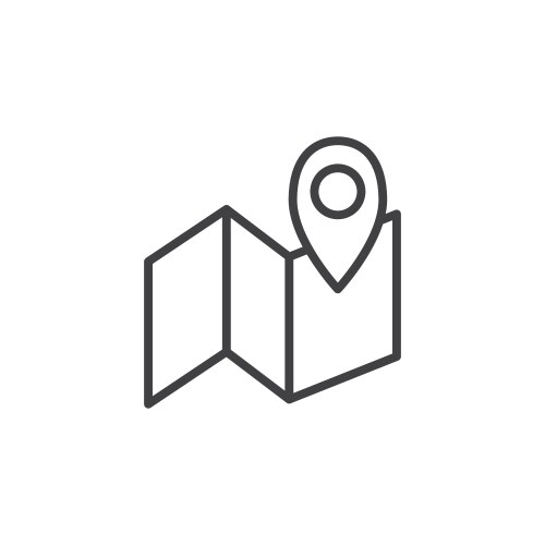 Map icon set gps navigation map with pin symbol Vector Image