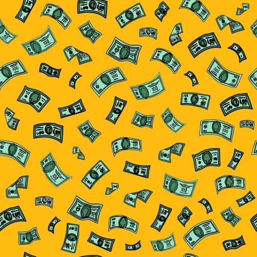 Gangster and money vintage seamless pattern Vector Image