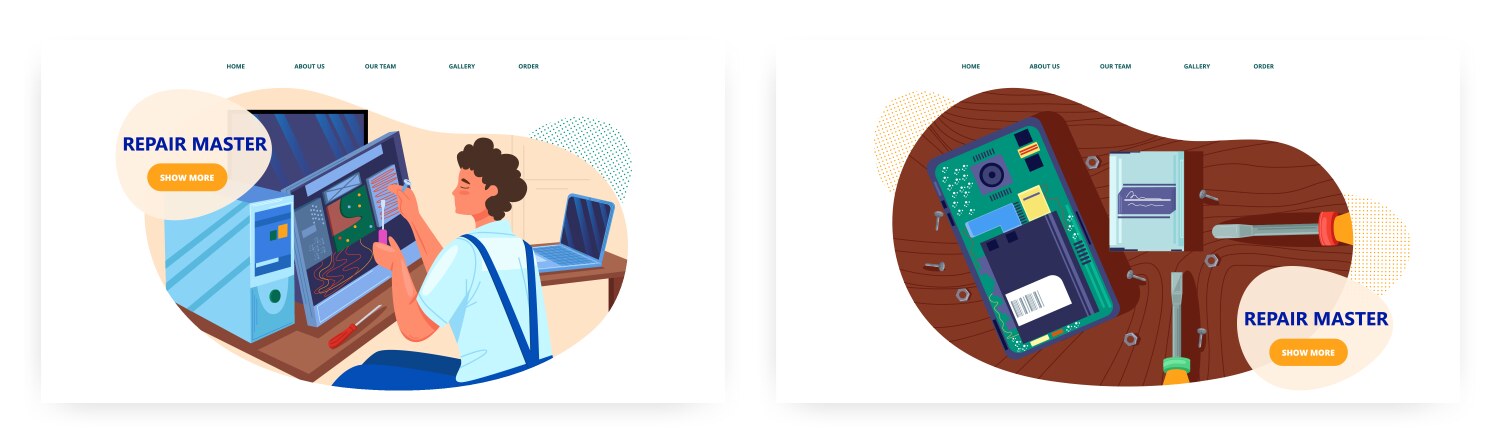 Mobile Repair Banner Vector Images (over 1,300)