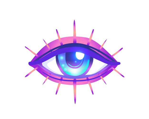 Sacred geometry symbol with all seeing eye over in