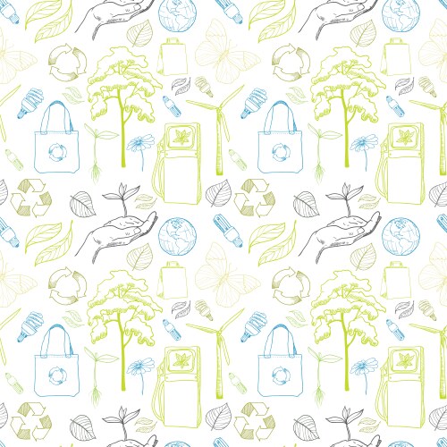 Environmental frame seamless pattern background Vector Image