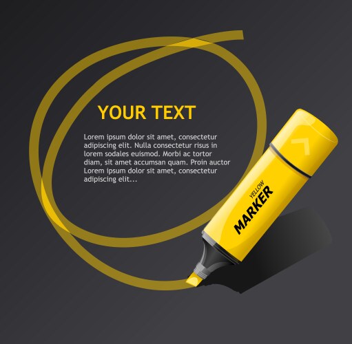 Marker text box Royalty Free Vector Image - VectorStock