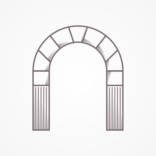 Golden realistic arch gold 3d frame shiny Vector Image