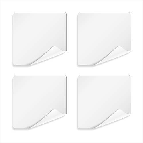 White stickers Royalty Free Vector Image - VectorStock