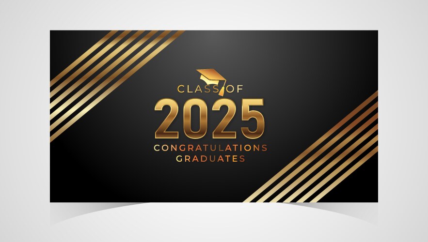 Class of 2025 congratulations graduates academic Vector Image