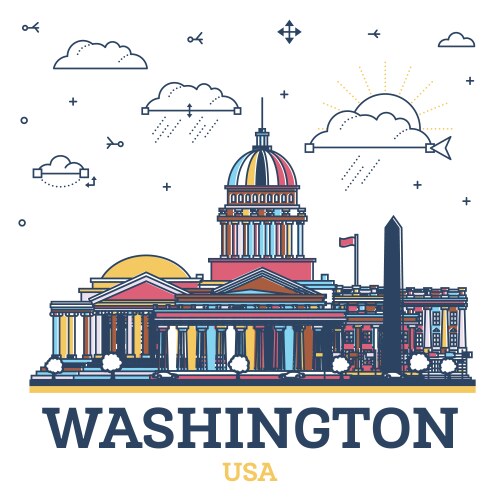 Washington Dc Skyline Vector Images (over 750)