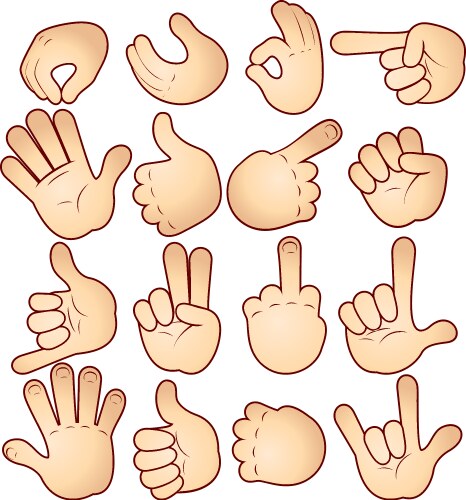 Hand signals Royalty Free Vector Image - VectorStock