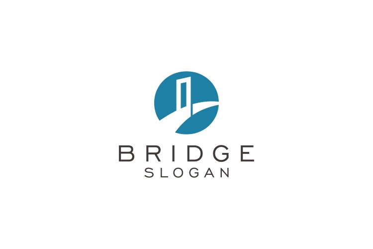 Bridge logo design template Royalty Free Vector Image