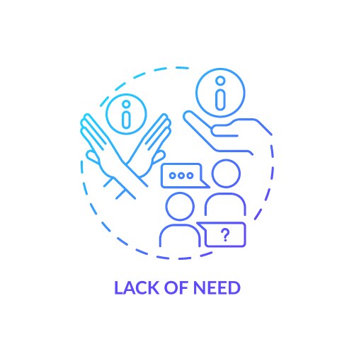 Lack of need multi color concept icon Royalty Free Vector