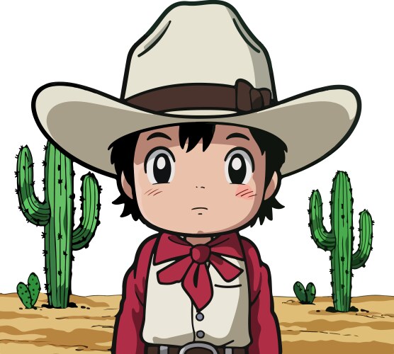 Cowboy stickers set clipart calculations Vector Image