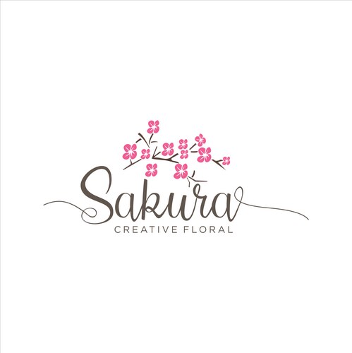 Sakura logo icon Royalty Free Vector Image - VectorStock