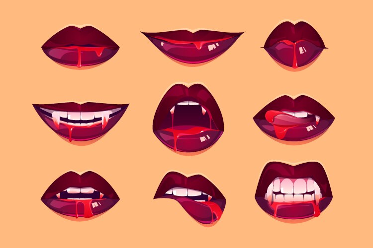 Fangs of vampire Royalty Free Vector Image - VectorStock
