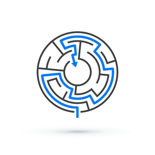 Maze labyrinth greek puzzle pattern Royalty Free Vector