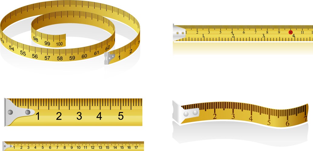 Measuring tape in hands a man Royalty Free Vector Image