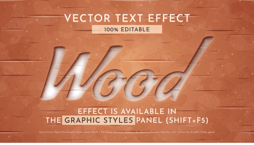 Paper stickers text effect graphic style mockup Vector Image