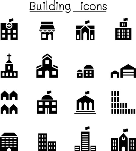 School building icon Royalty Free Vector Image