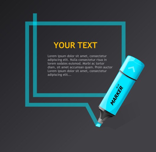 Marker text box Royalty Free Vector Image - VectorStock
