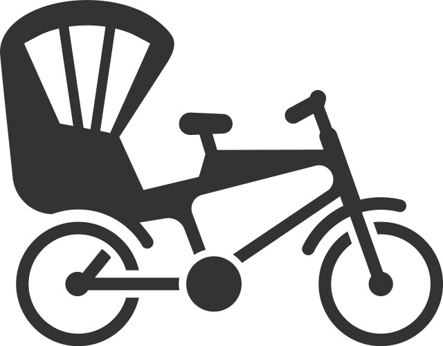 Three-Wheeled Pedicab Drawing Royalty Free Vector Image