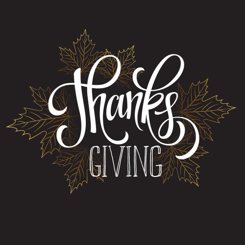 Thank you golden lettering design Royalty Free Vector Image