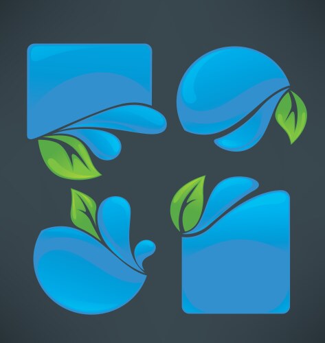 Water signs Royalty Free Vector Image - VectorStock