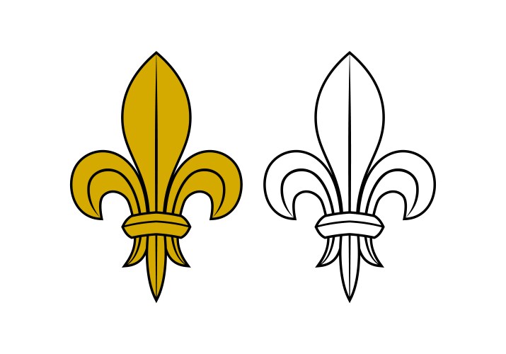 Fleur de lys symbol design Royalty Free Vector Image