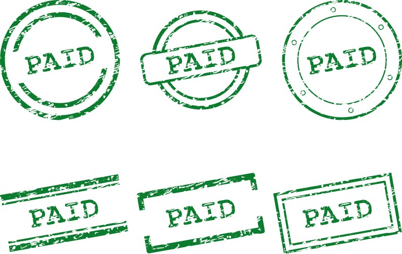 Paid Stamp Vector Images (over 2,700)