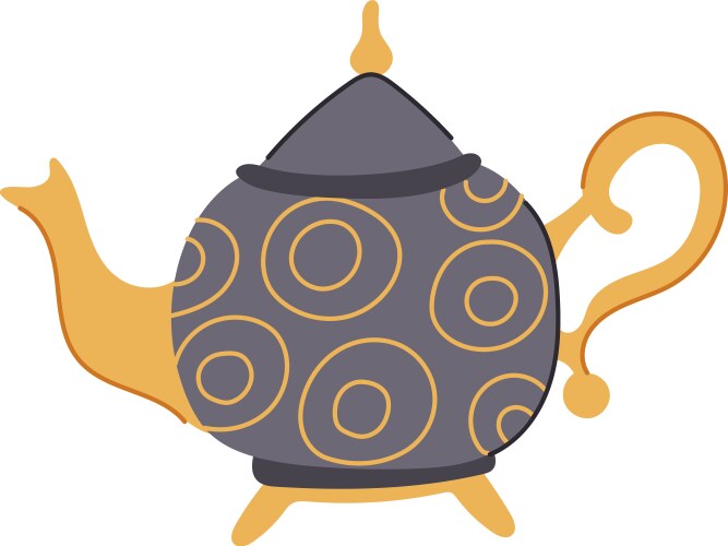 Arabian arabic tea pot cartoon Royalty Free Vector Image