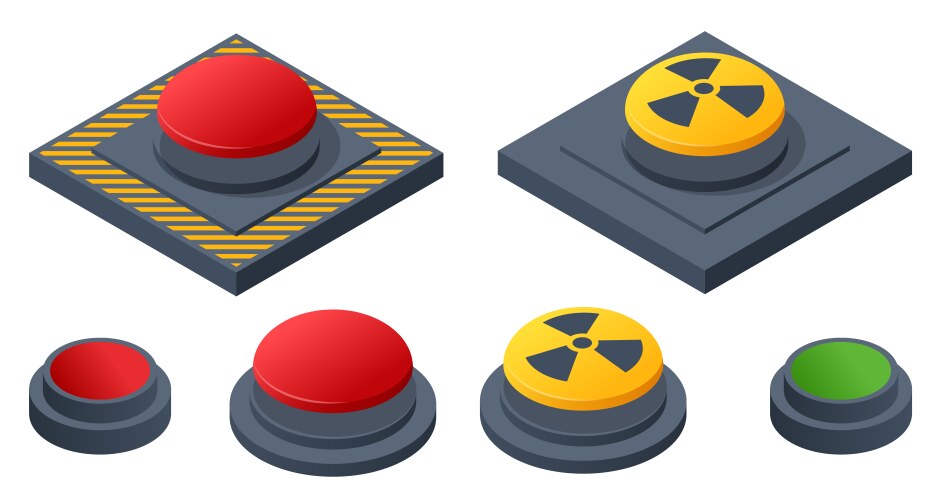 Radiation hazard symbol sign isolate on white Vector Image