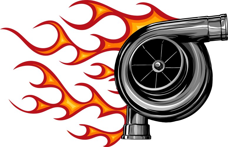 Isolated monochrome of car turbo Royalty Free Vector Image