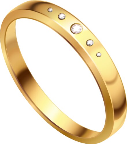Wedding rings Royalty Free Vector Image - VectorStock