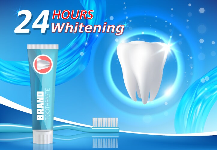 Toothpaste background dental poster design mint Vector Image