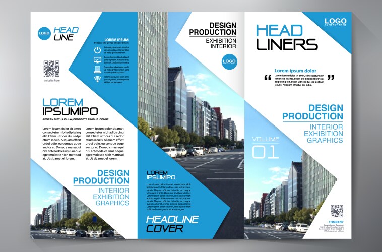 Brochure 3 fold flyer design a4 template Vector Image