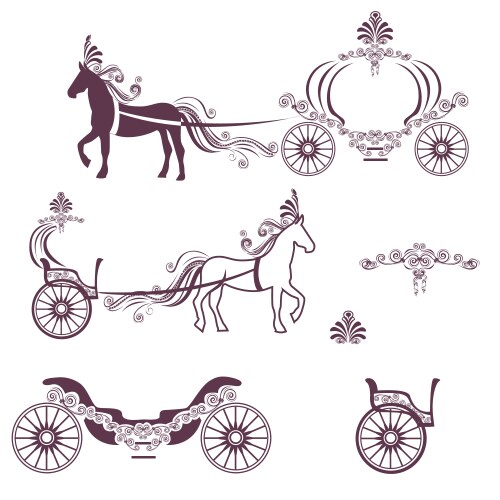 Royal carriage Royalty Free Vector Image - VectorStock