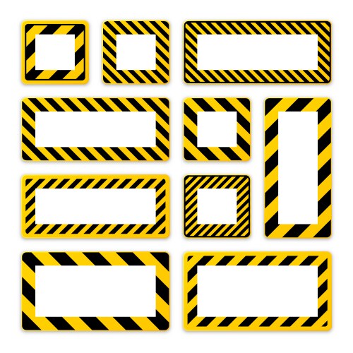 A safety warning sign design template Royalty Free Vector