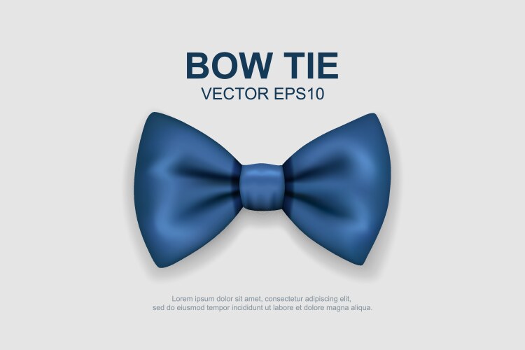 Blue bow and ribbons Royalty Free Vector Image