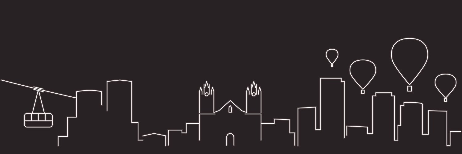 New orleans dark line simple minimalist skyline Vector Image