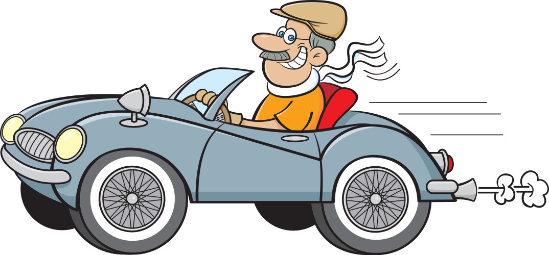 Cartoon man looking through binoculars Royalty Free Vector