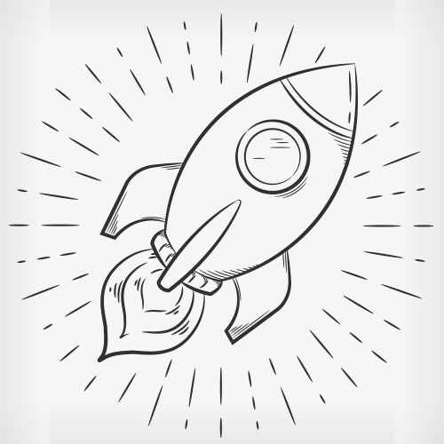 Rocket Ship Outline Vector Images (over 9,700)