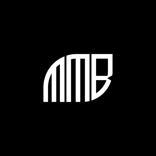 Mmb letter logo design on black background Vector Image