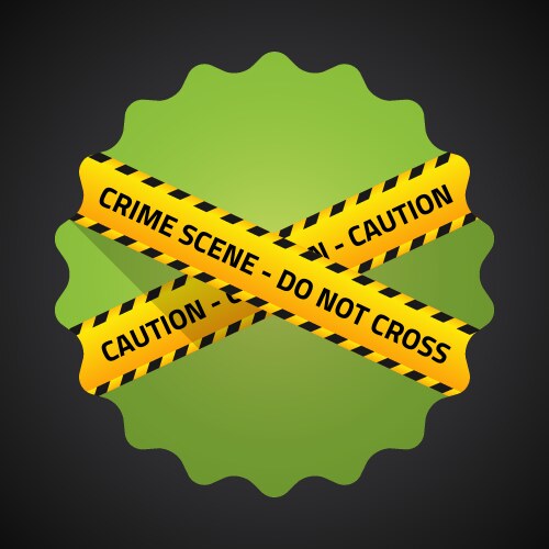 Police crime tape and siren Royalty Free Vector Image