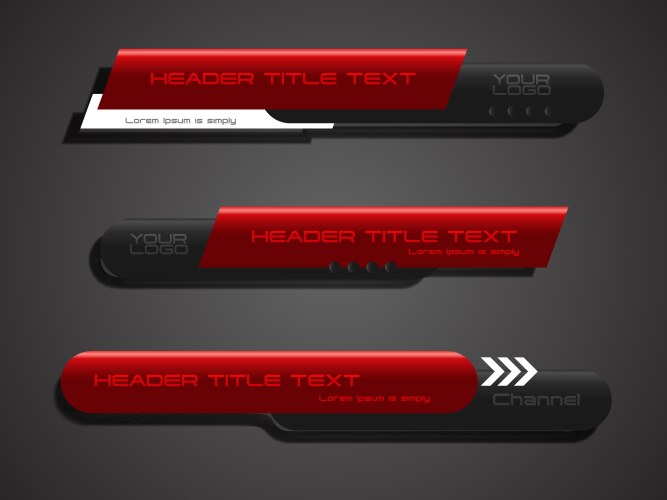 Lower Third Red Vector Images (over 660)