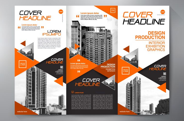 Brochure 3 fold flyer design a4 template Vector Image
