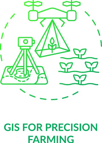 Precision farming green concept icon Royalty Free Vector