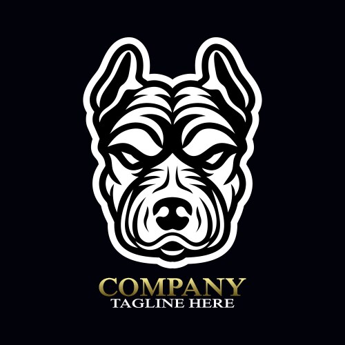 Modern smart dog logo Royalty Free Vector Image