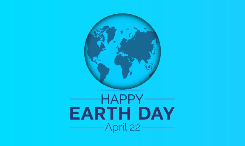 Earth day celebrated every year of april 22 Vector Image