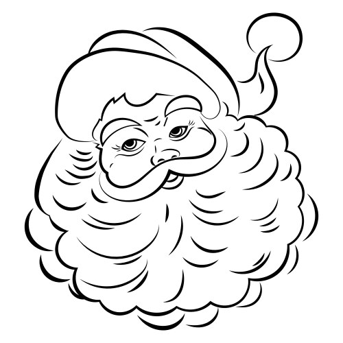 Santa claus clip art black white Vector Images & Graphics for ...