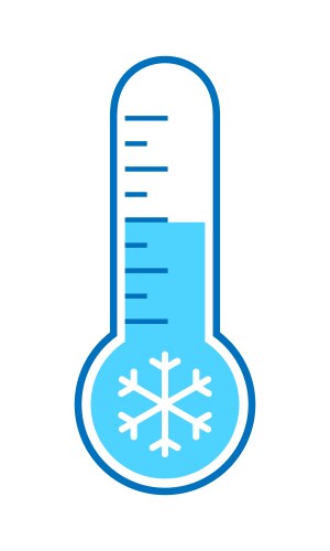 Thermometer cold and hot icon freeze temperature Vector Image