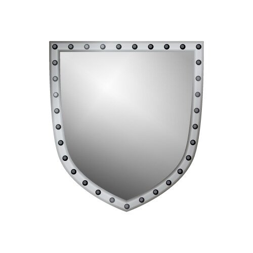 Metal shield Royalty Free Vector Image - VectorStock