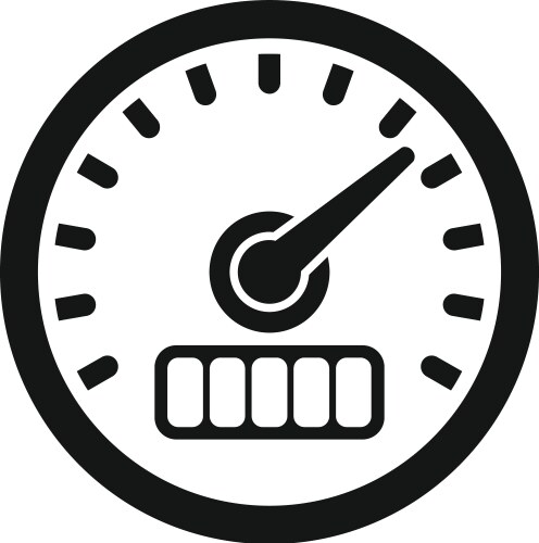 Speedometer showing increasing speed with needle Vector Image Speedometer showing increasing speed with needle Vector Image