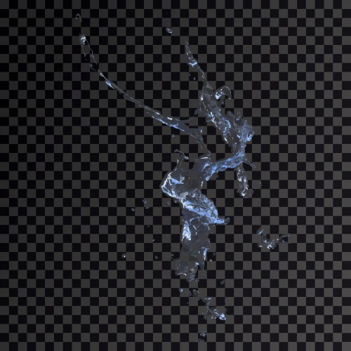 Water spill puddle on a isolated transparent Vector Image